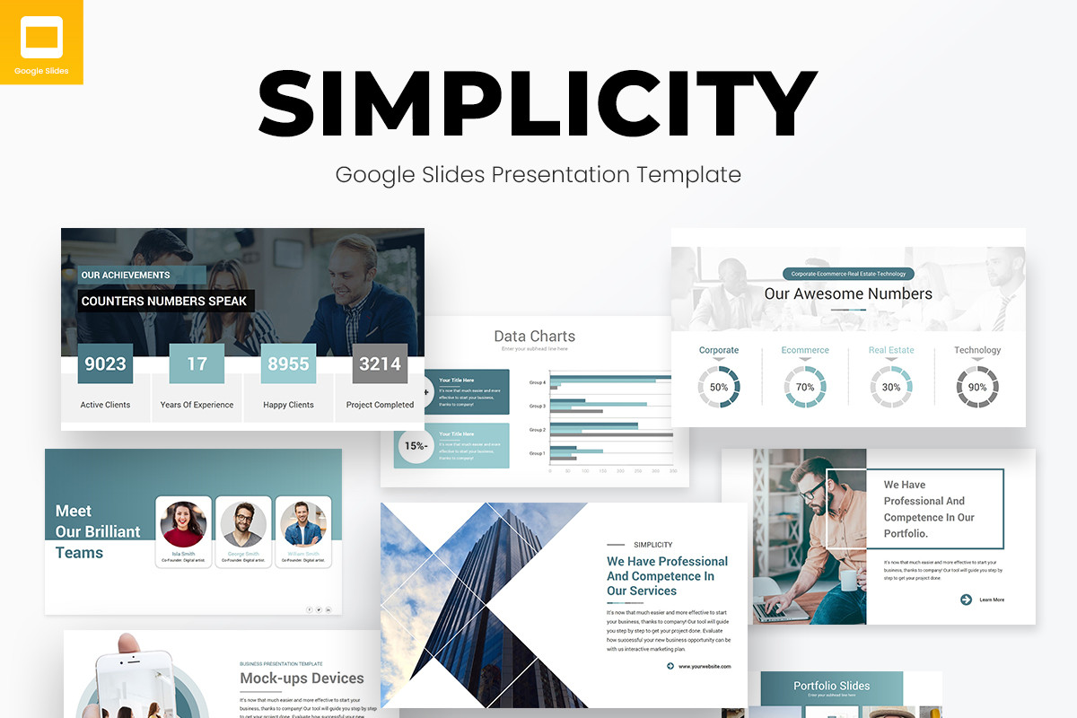 Simplicity Solutions Google Slides Presentation Template | Nulivo Market